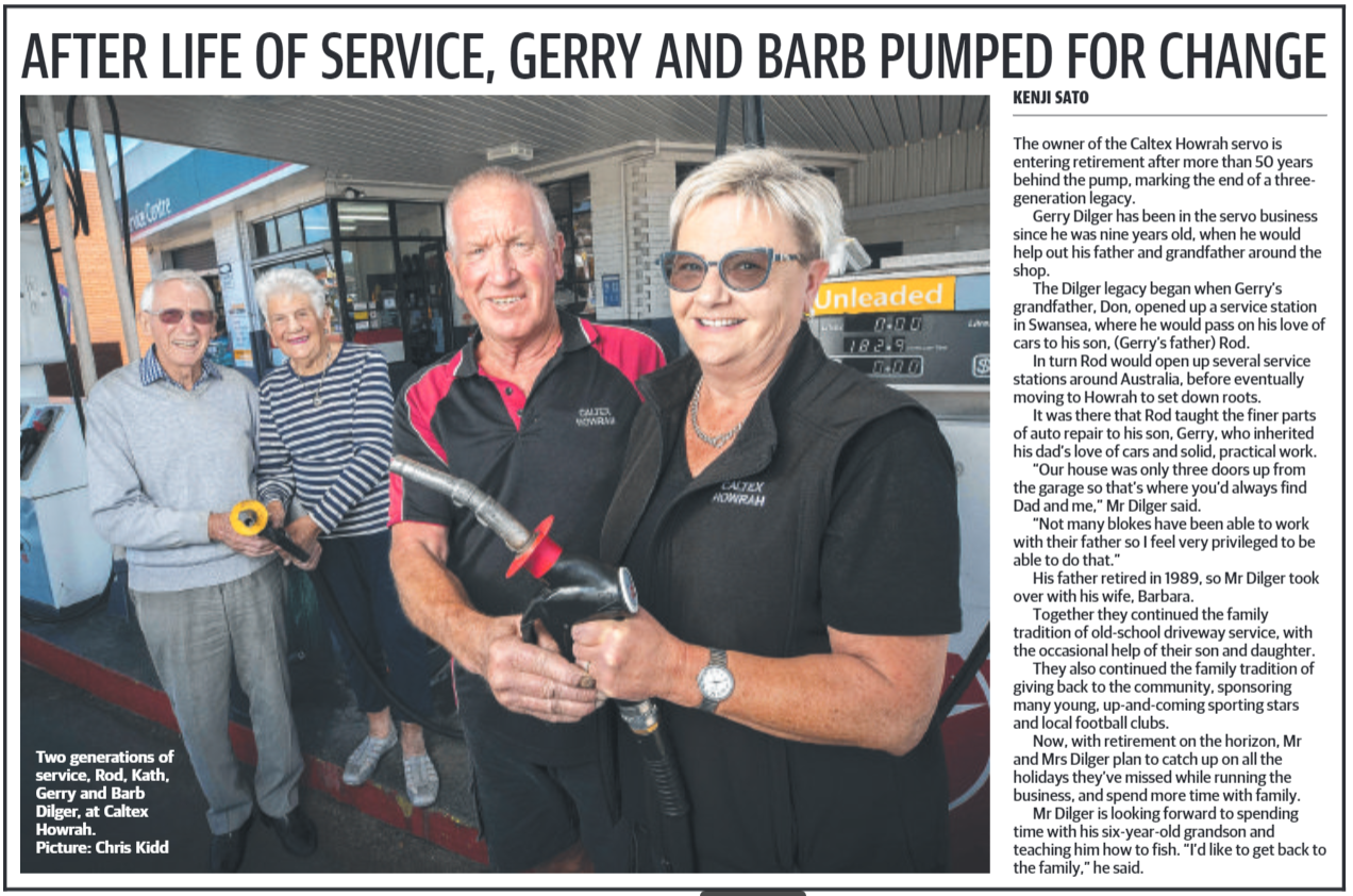 Gerry Dilger: '50 years behind the pump’ | Old Virgilians Association
