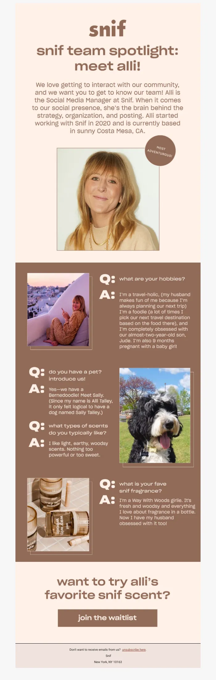 Meet the team - Email Marketing Examples for eCommerce