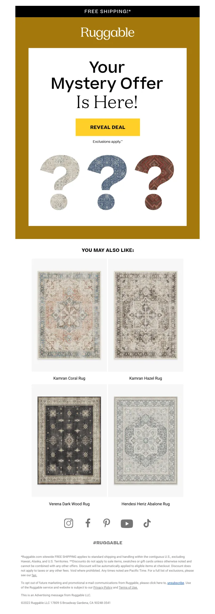 Mystery Pack - Email Marketing Examples for eCommerce