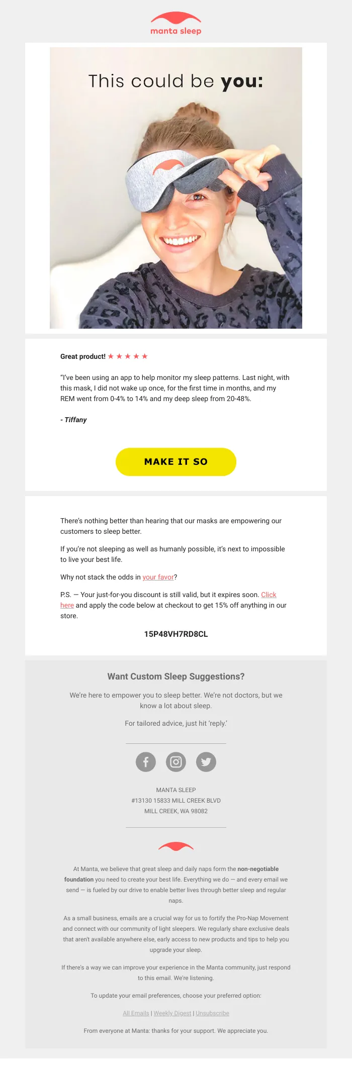This could be you - Email Marketing Examples for eCommerce