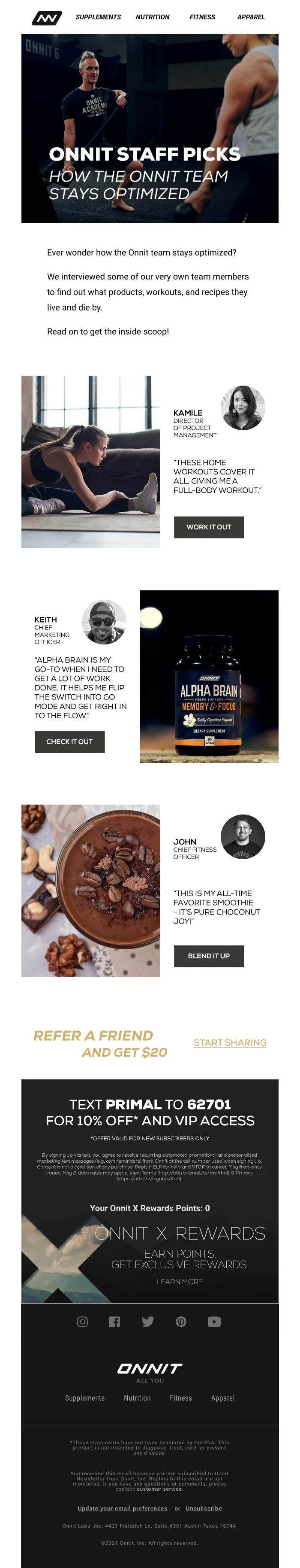 Staff Picks - Email Marketing Examples for eCommerce