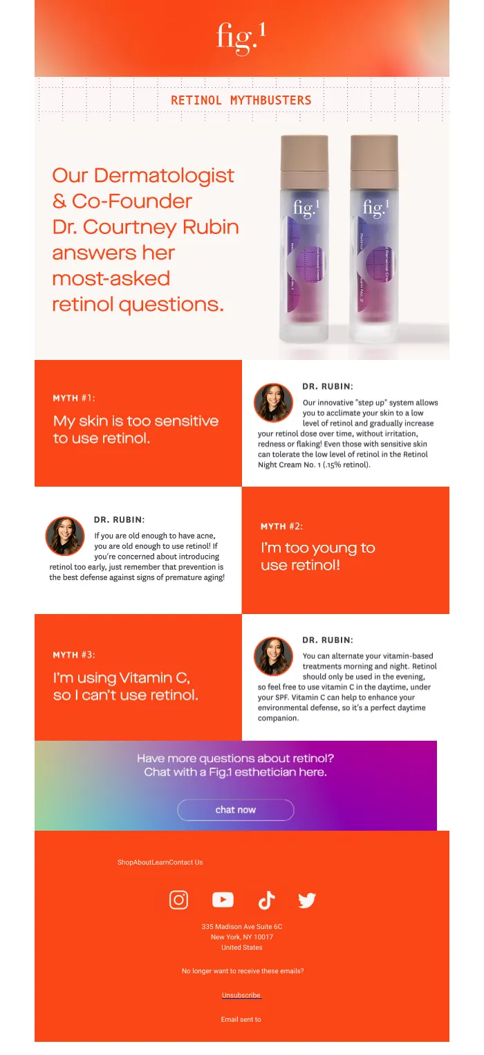 Myths Busting - Email Marketing Examples for eCommerce