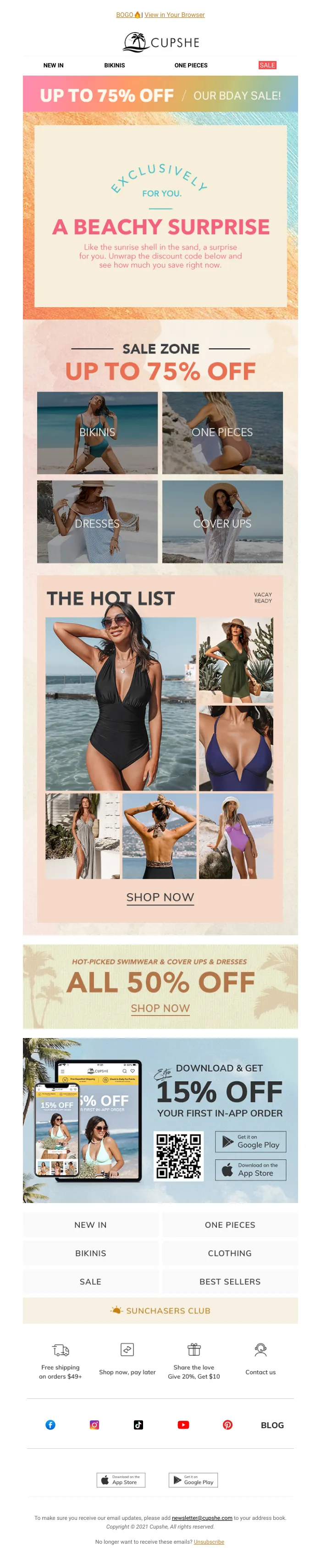 BOGO - Email Marketing Examples for eCommerce