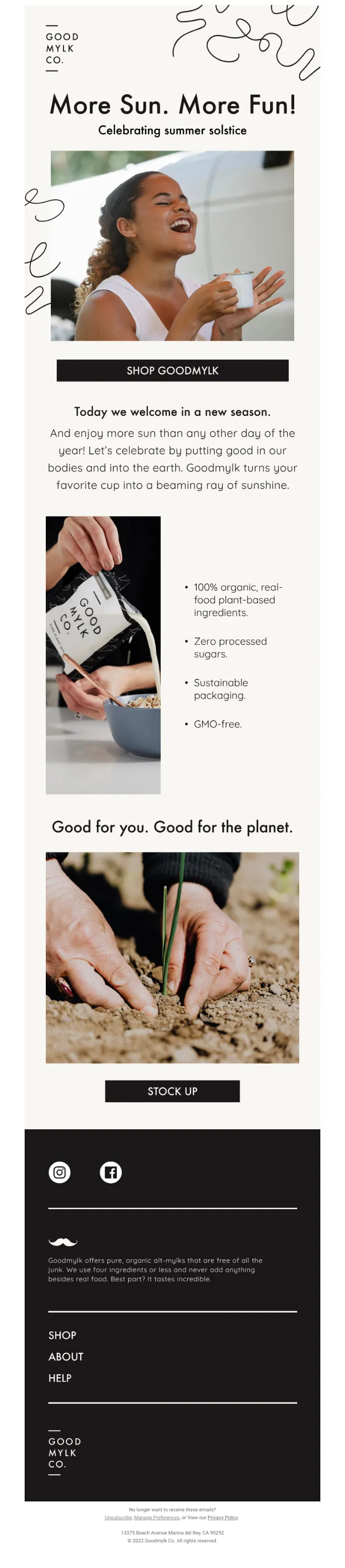 Summer Solstice - Email Marketing Examples for eCommerce