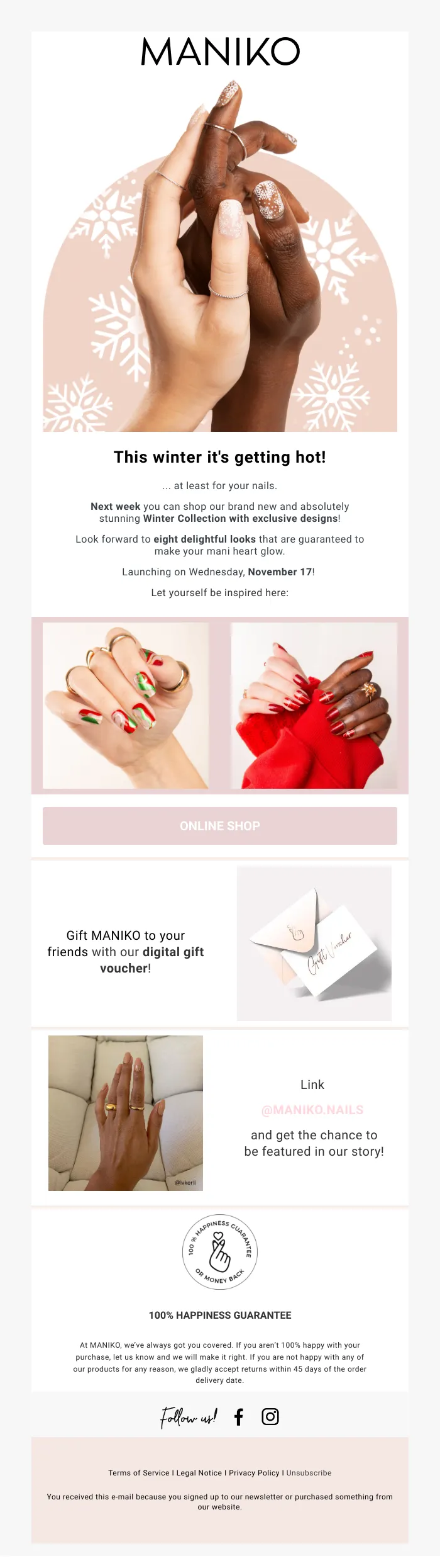 Winter’s coming - Email Marketing Examples for eCommerce