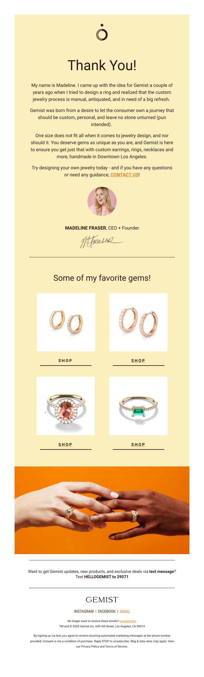 Welcome Flow Email Examples and Best Practices for the Jewelry Industry ...