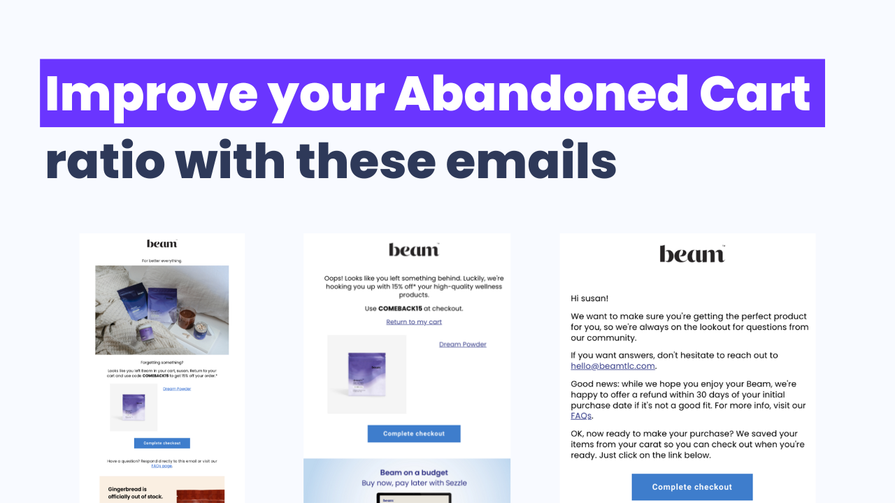 Fix your Abandoned Cart issue with this example [Supplements Case Study ...