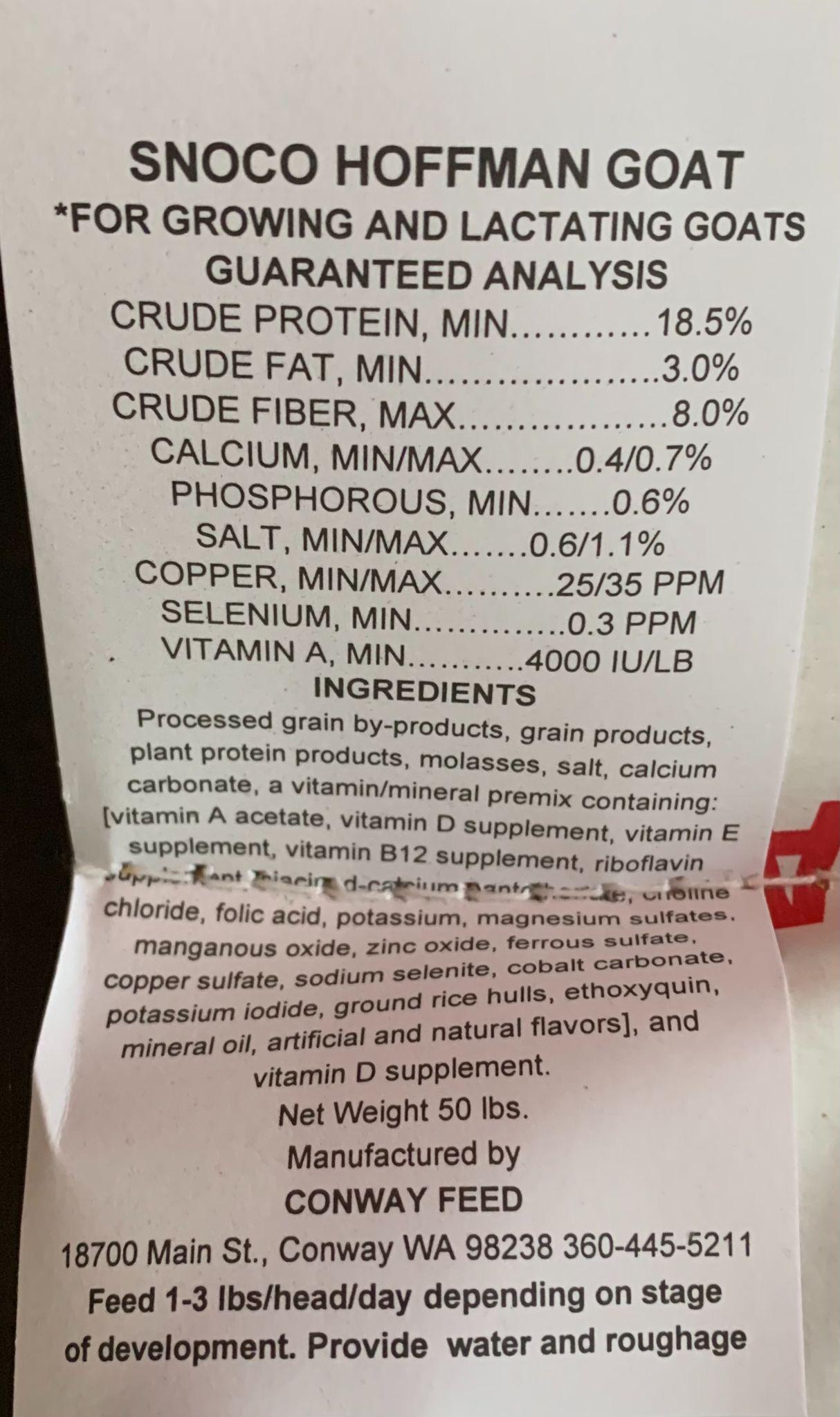 Hoffman Goat Feed - Snohomish Co-Op