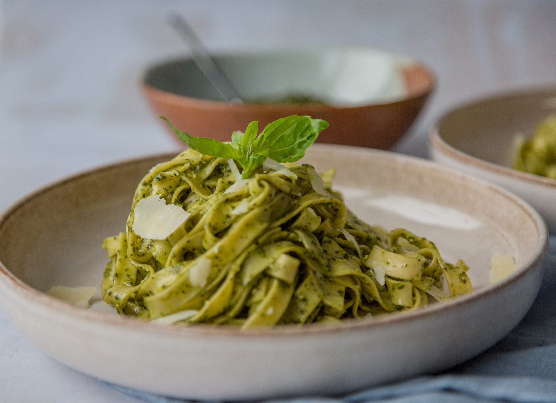 Tagliatelle with Basil Pesto | Leiths Online Cookery School