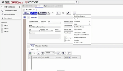 Visualize Aras Innovator Data with Canvas Envision's Integration