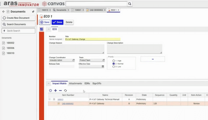 Visualize Aras Innovator Data with Canvas Envision's Integration