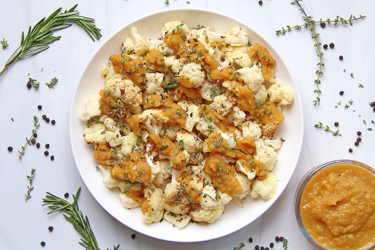 Cauliflower Poutine with Vegan Squash Gravy