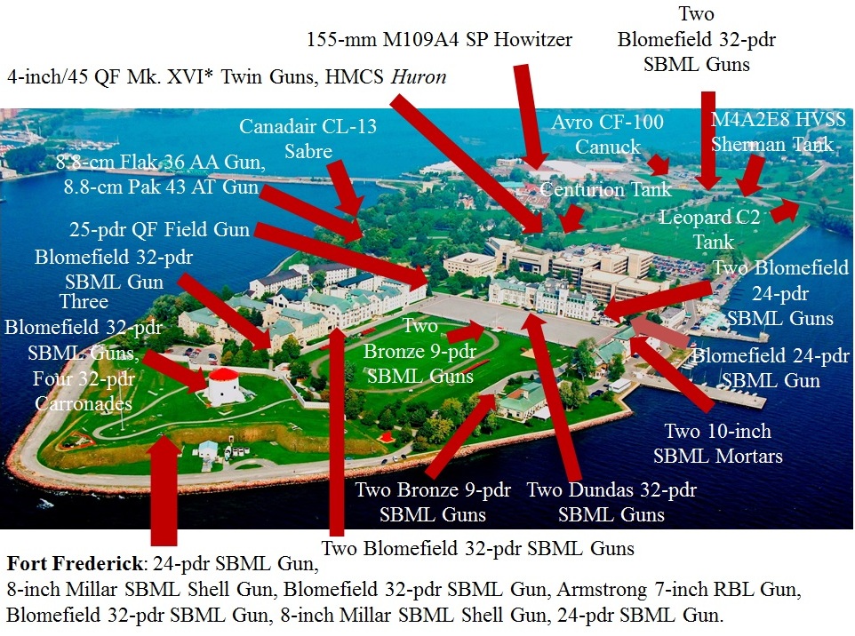 Artillery in Canada (5) Ontario: Kingston, Royal Military College grounds