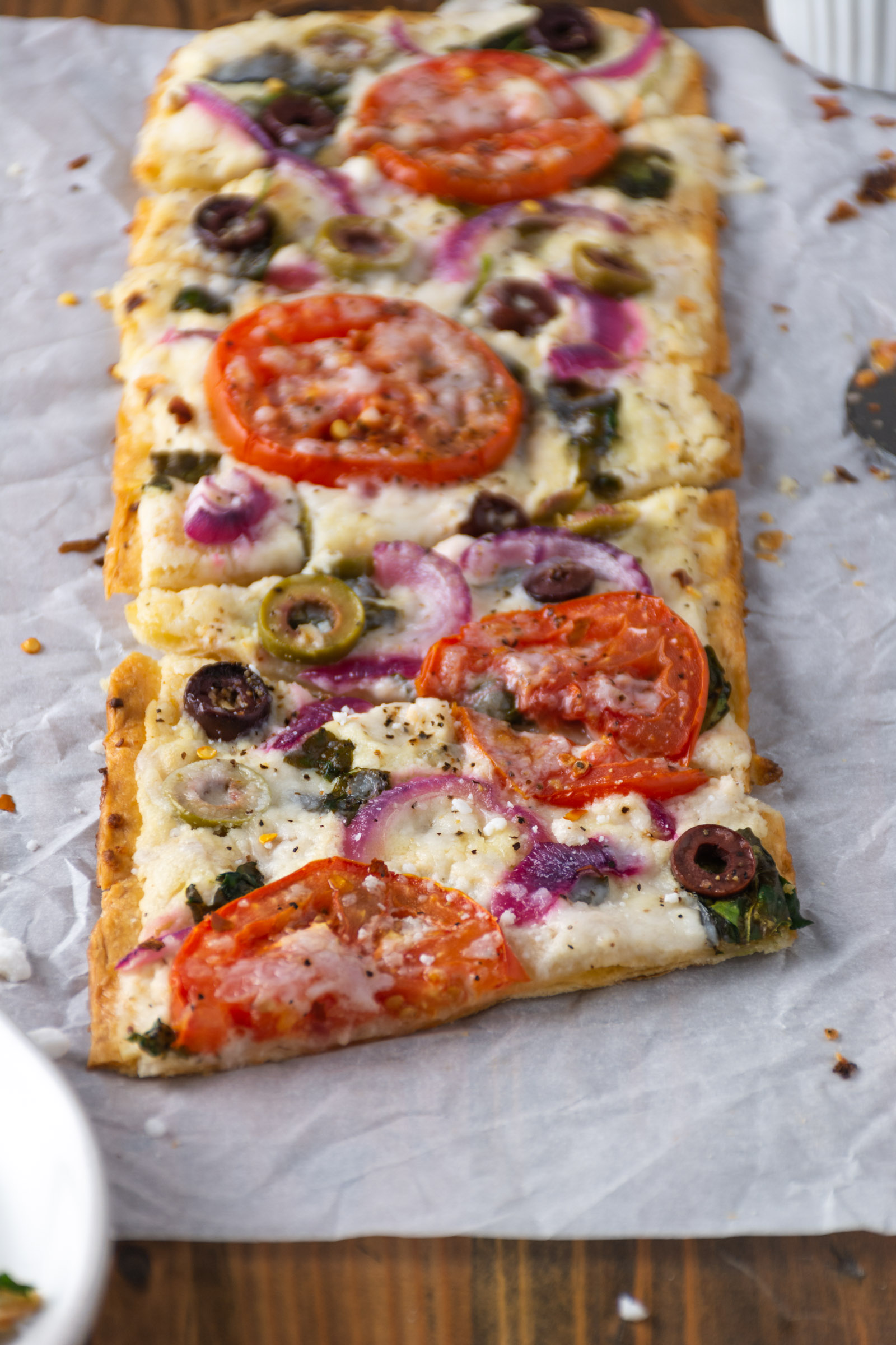 Vegan Mediterranean Flatbreads with Whipped Feta