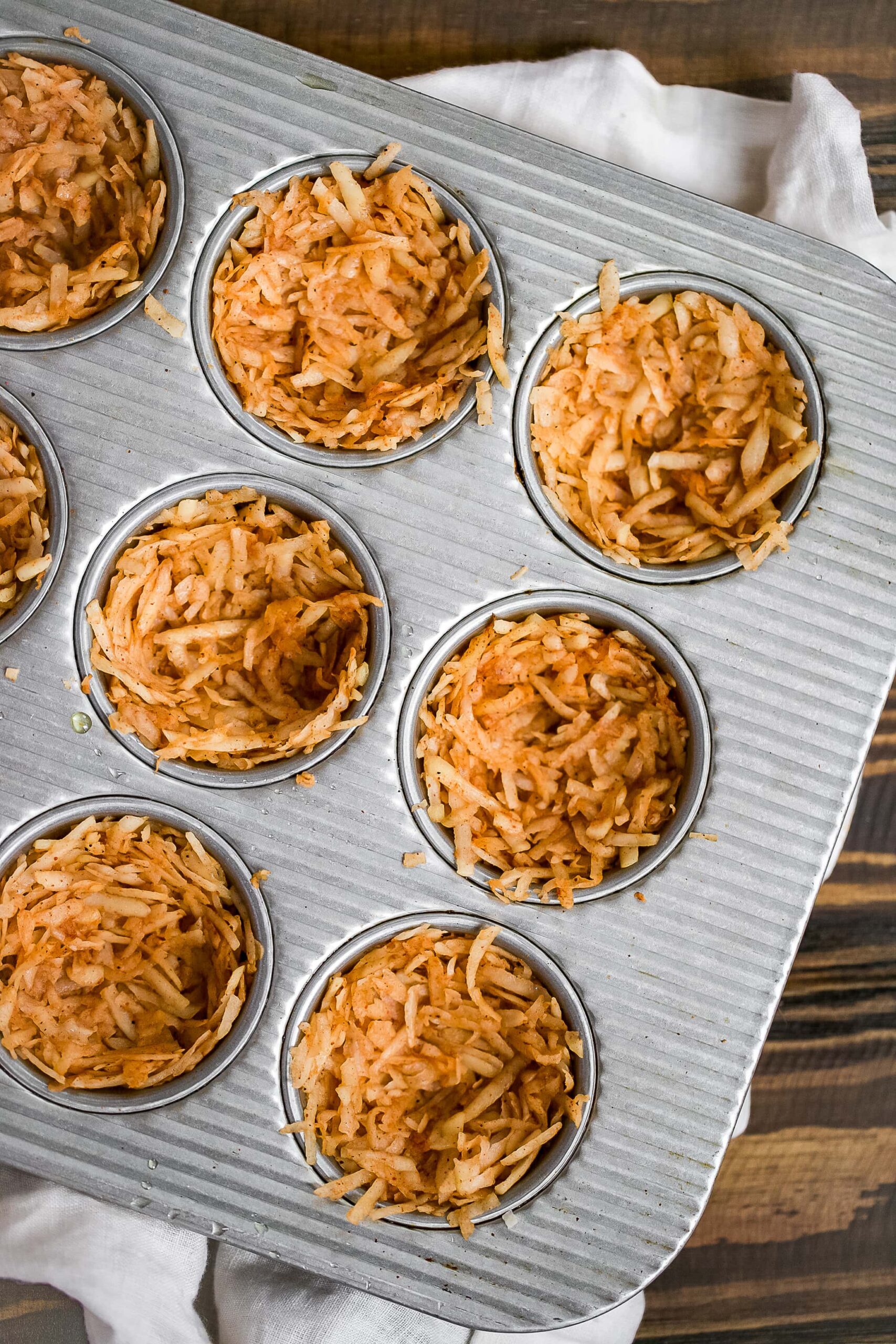 Crispy Potato Nests with Quail Eggs + Chorizo