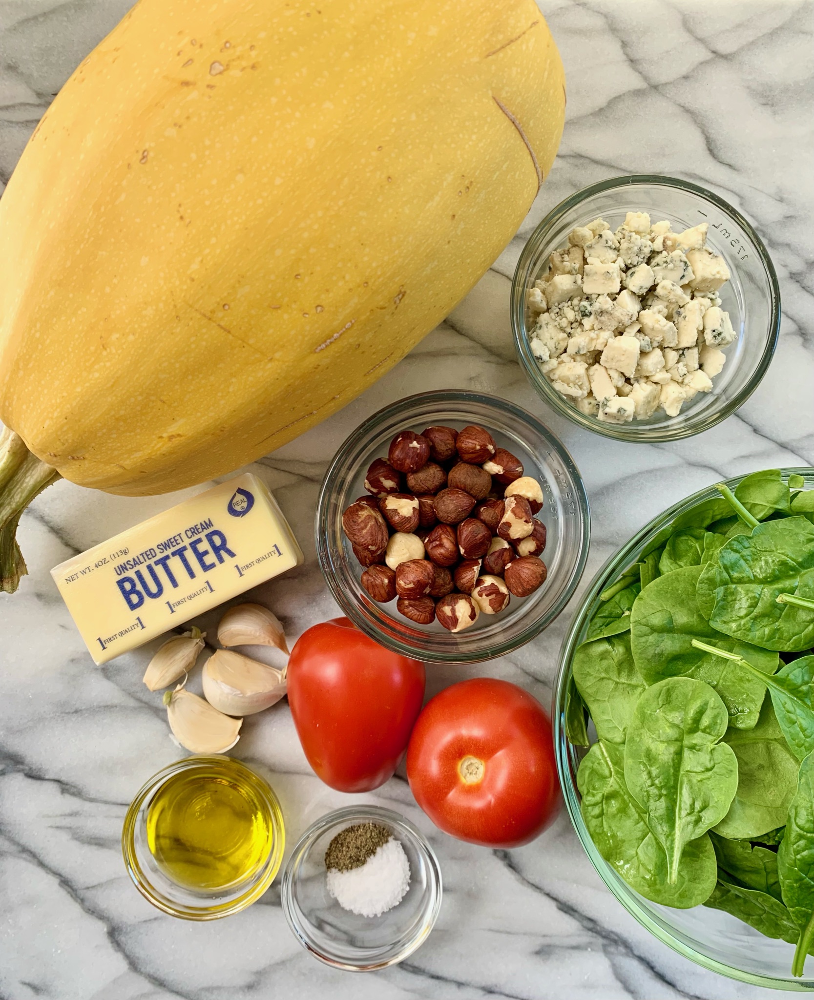 Nutty Spaghetti Squash with Gorgonzola