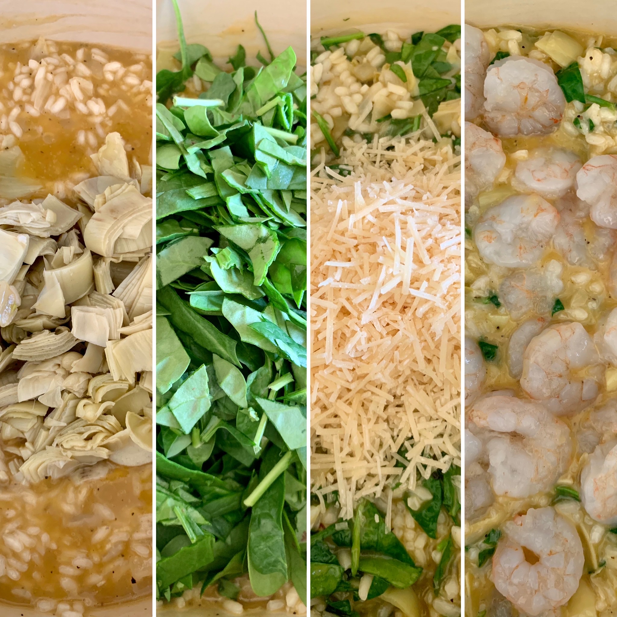 Spinach Artichoke Shrimp Risotto