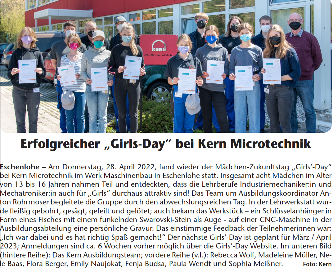 Messen & Vorträge, Presse | KERN Microtechnik GmbH