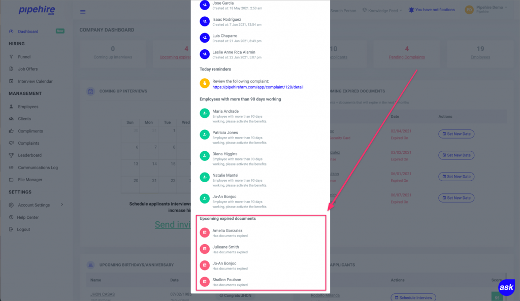 🧠 How to effectively track cleaning employees expired documents.