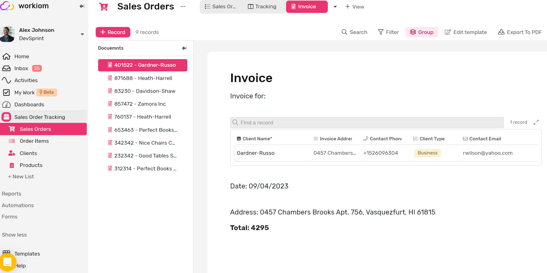 Sales Order Tracking Template - Try it For Free