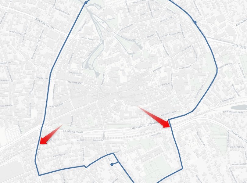 Avoiding bridges, train tracks, and other pathways with route optimization