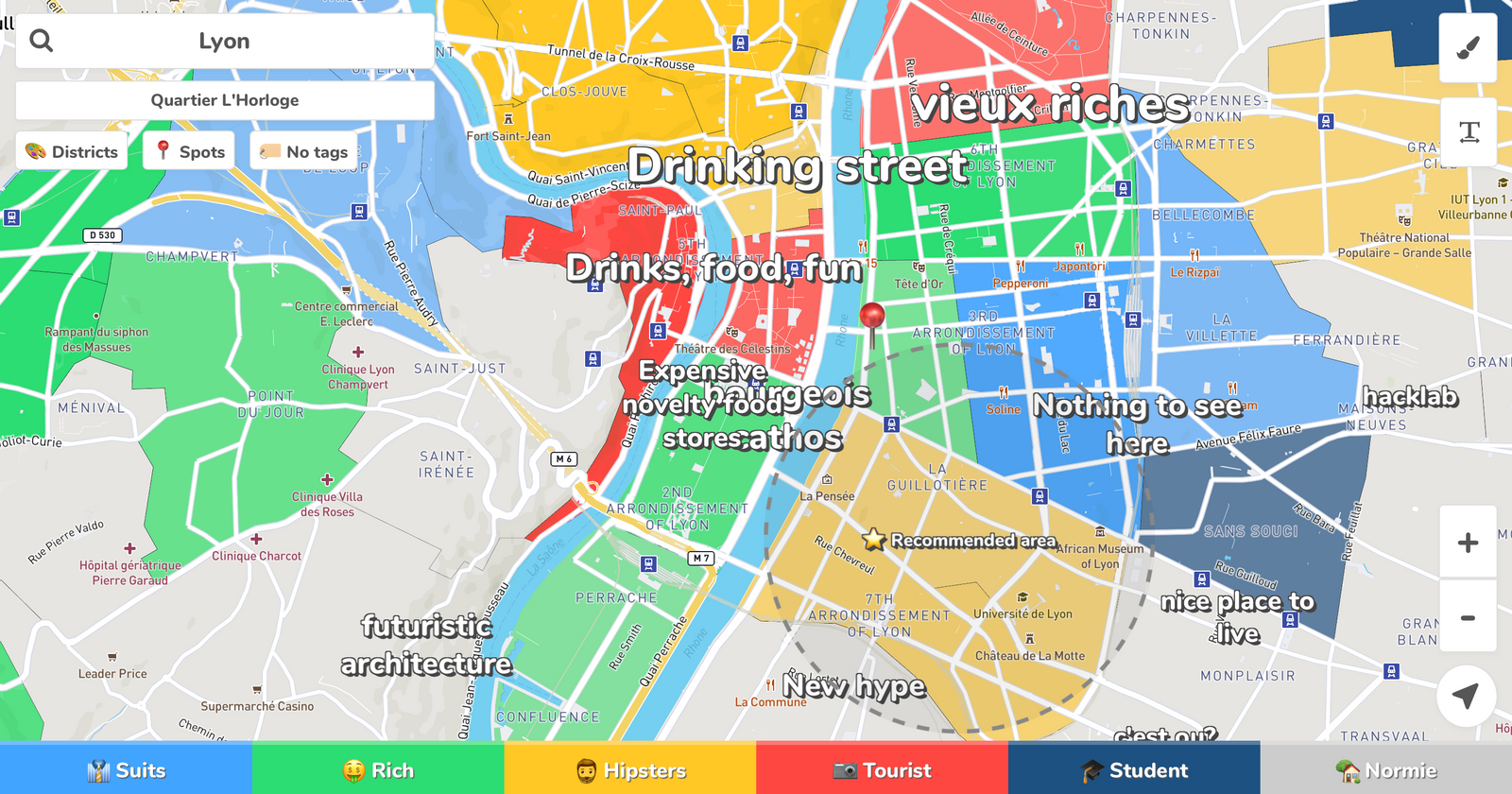 Hoodmaps : la carte qui te dit qui tu es selon ton quartier à Lyon