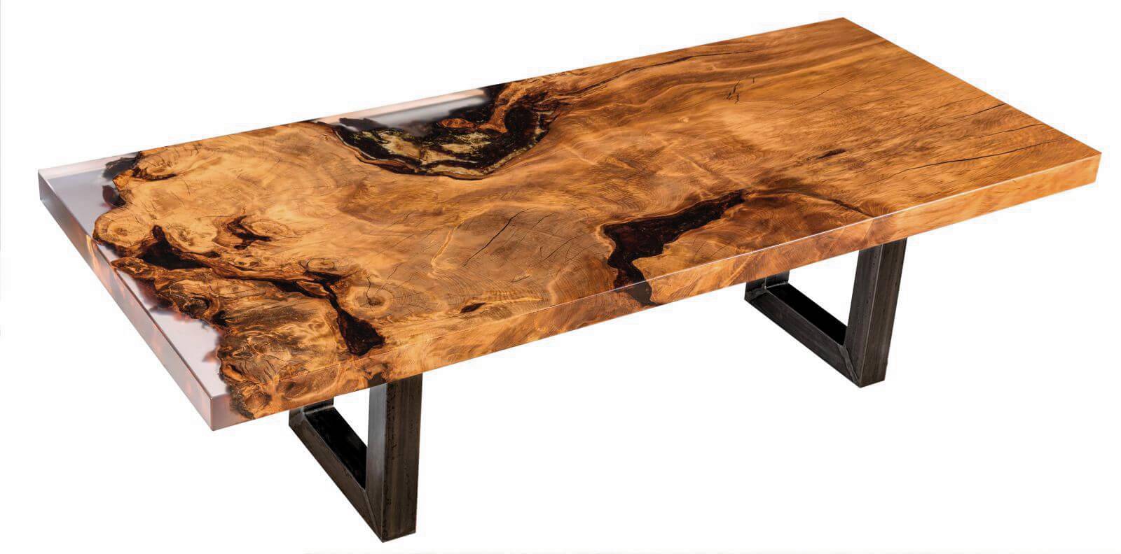 Unique designer tables made from millennial wood