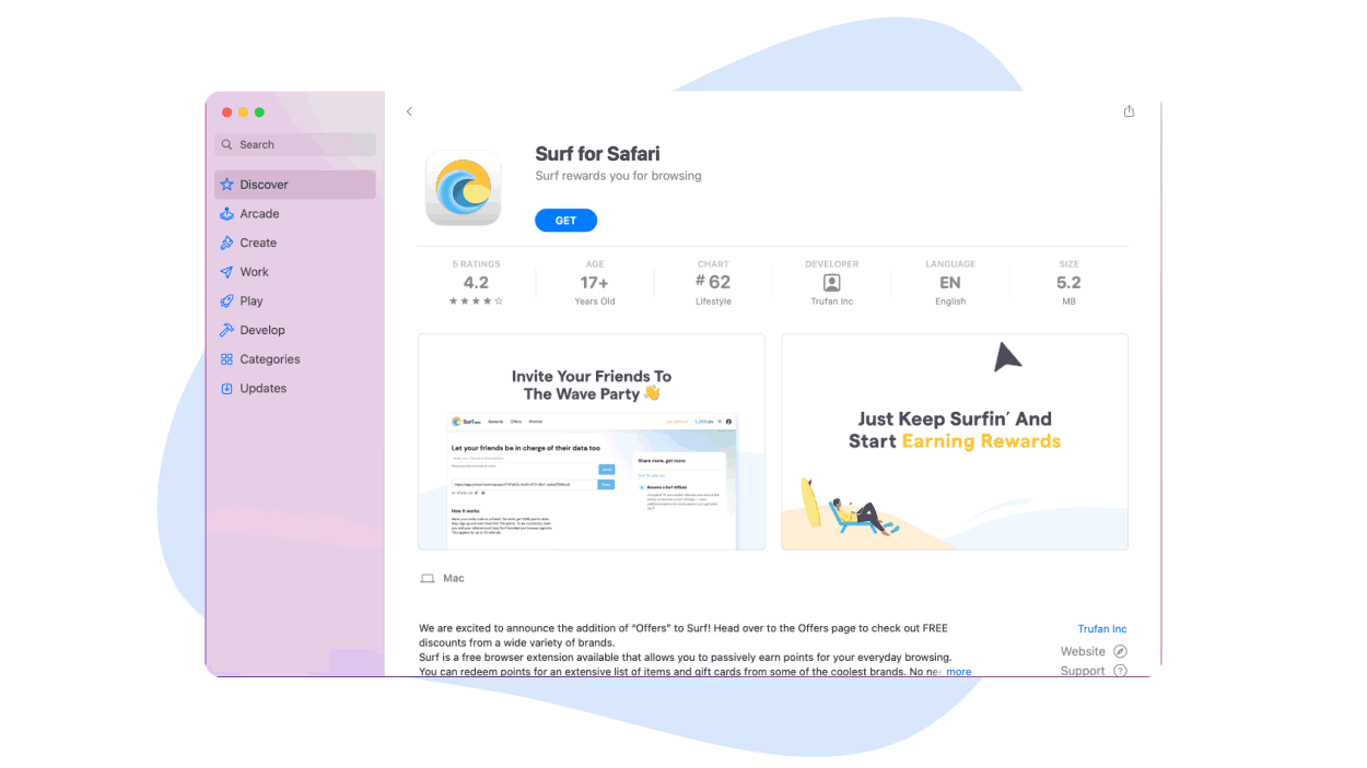 Surf | Get rewarded for your everyday browsing.
