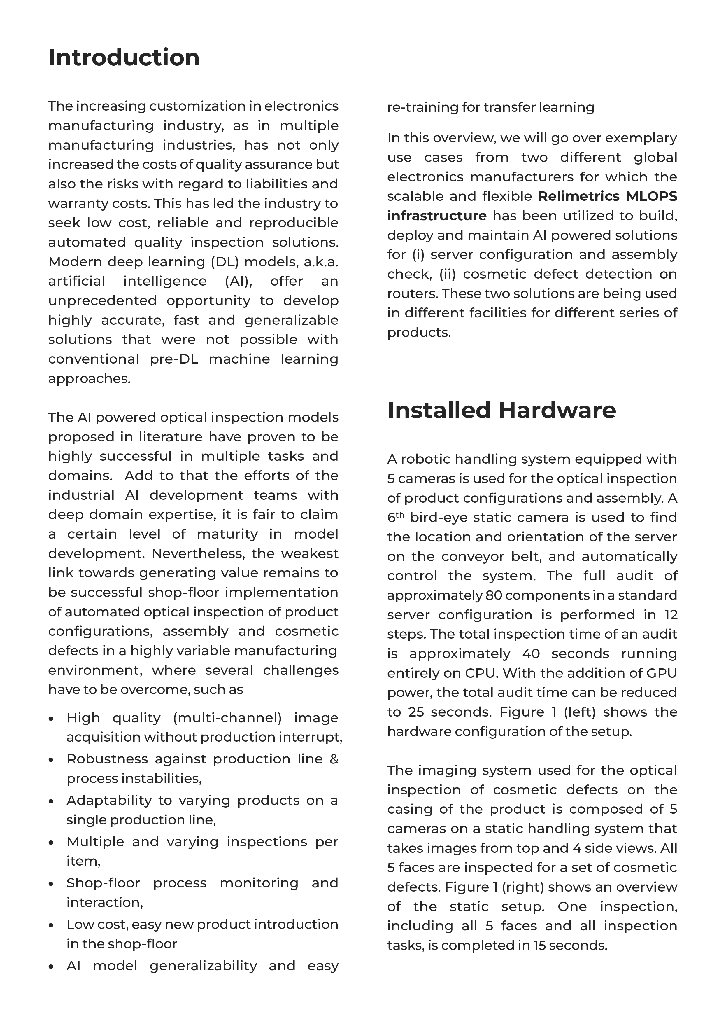 Automated Inspection Of Product Configurations And Cosmetic Defects With AI