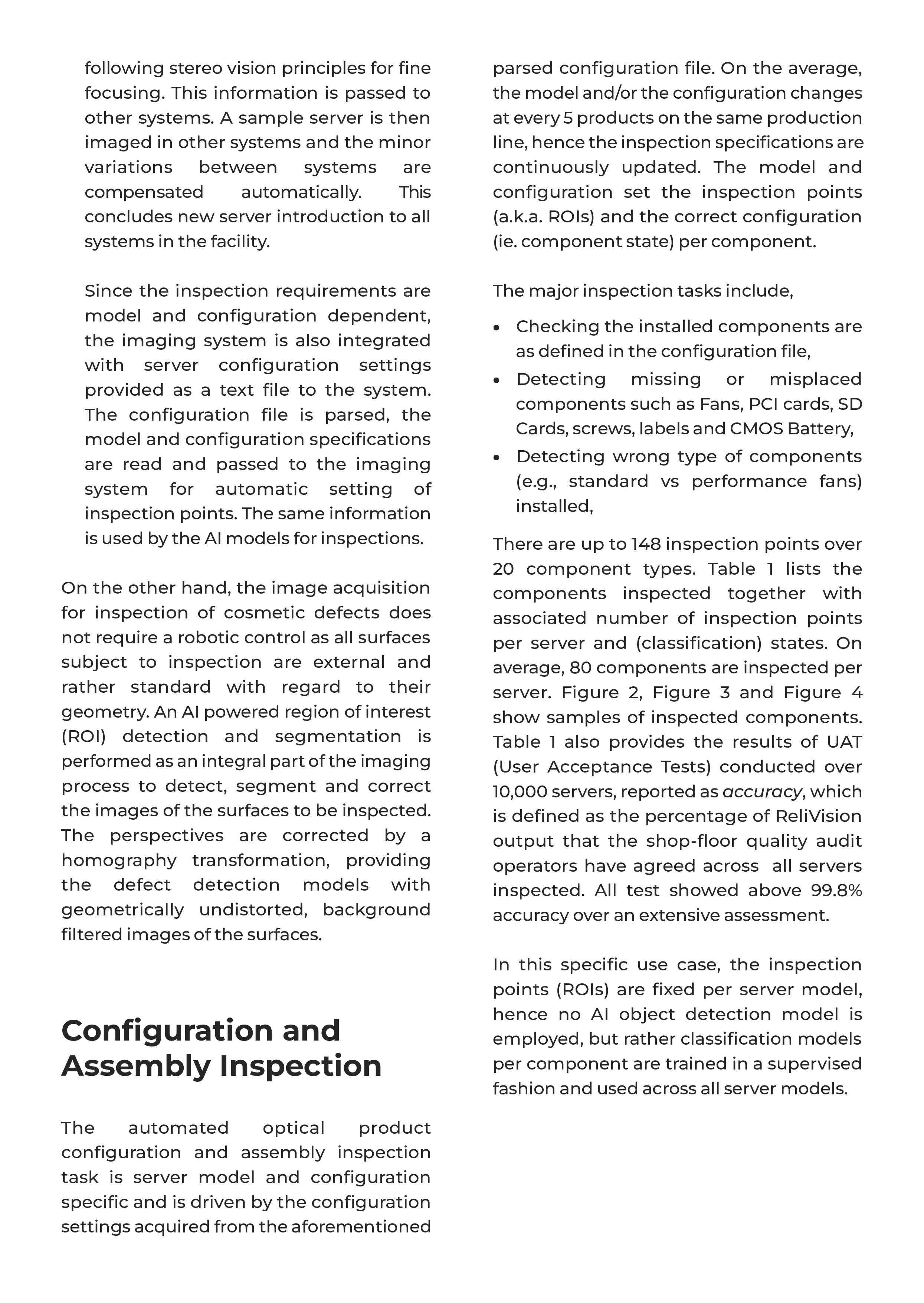 Automated Inspection Of Product Configurations And Cosmetic Defects With AI