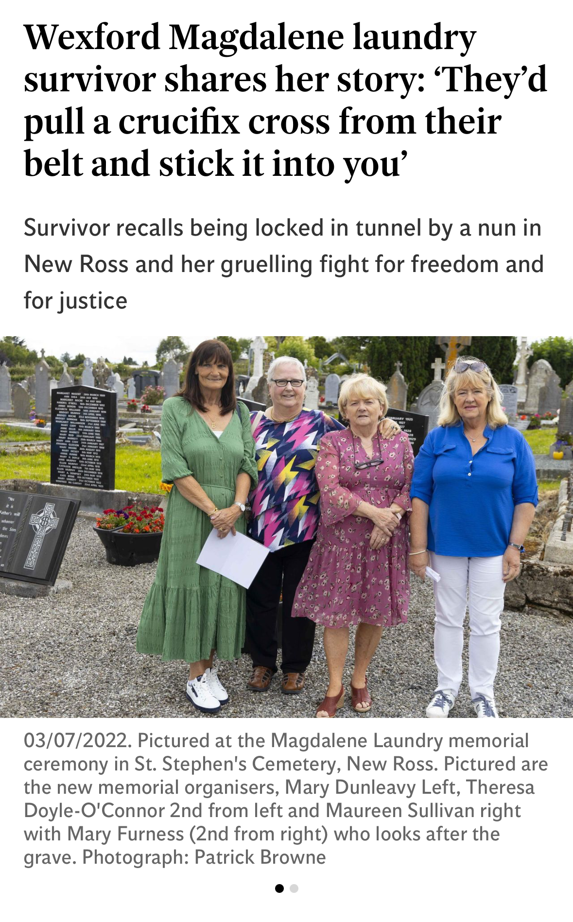 The Magdalene Laundries: Punishing the poor, pregnant and unwed in Ireland