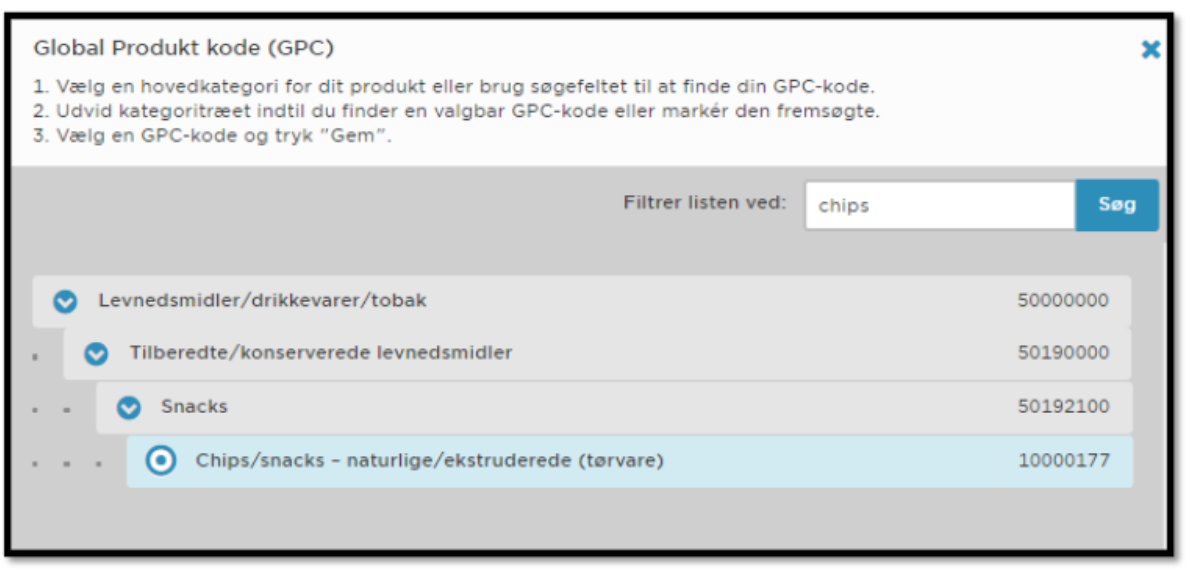 Brugervejledning til GS1Trade Sync - oprettelse af produkter