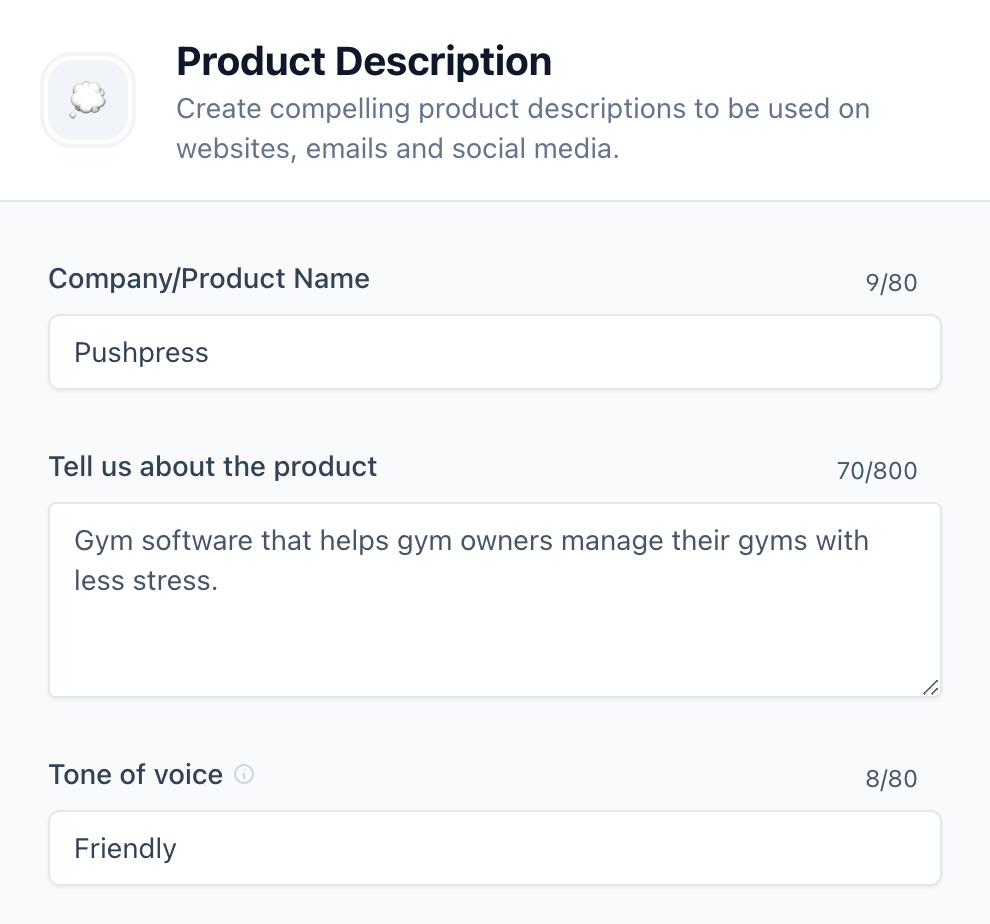 Product Description Generator: Powered by AI