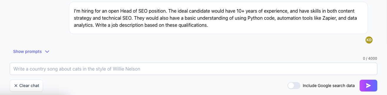 Job Description Generator: Powered by AI