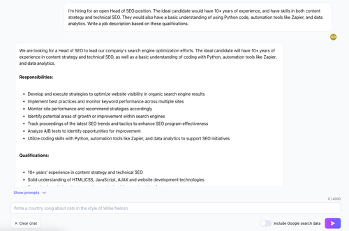 Job Description Generator: Powered by AI