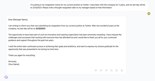 Resignation Letter Generator: Powered by AI