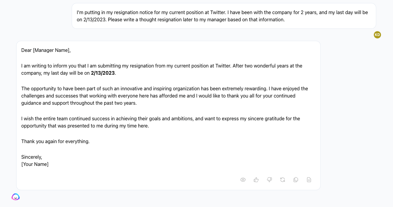 Resignation Letter Generator: Powered by AI