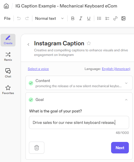Instagram Caption Generator: Powered by AI