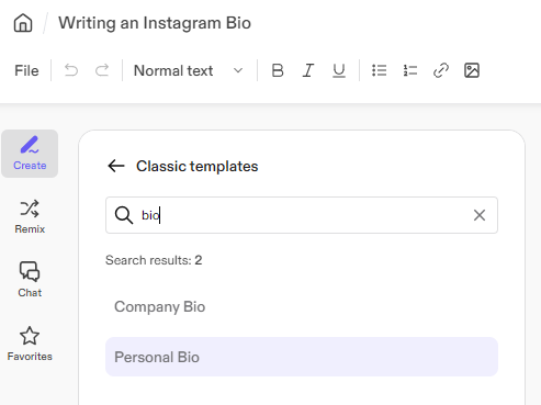 Personal Bio Generator: Powered by AI