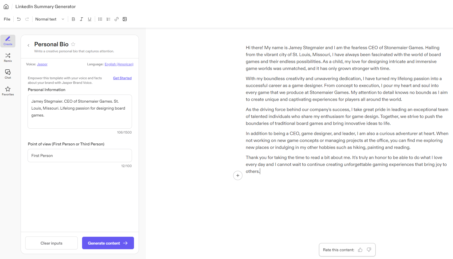 LinkedIn Summary Generator: Powered by AI