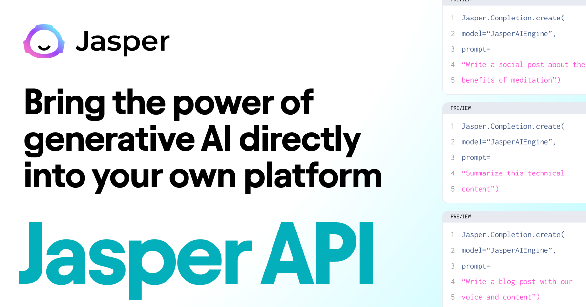 Jasper API | Overview & Documentation