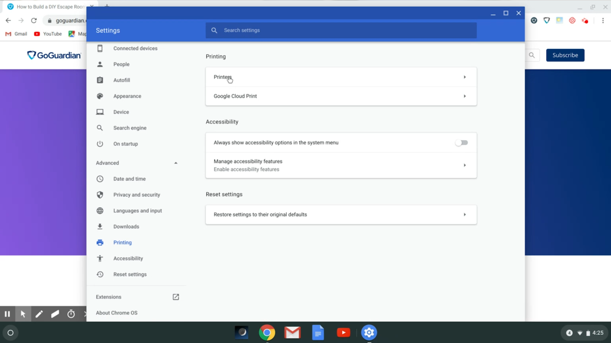 How To Print From A Chromebook