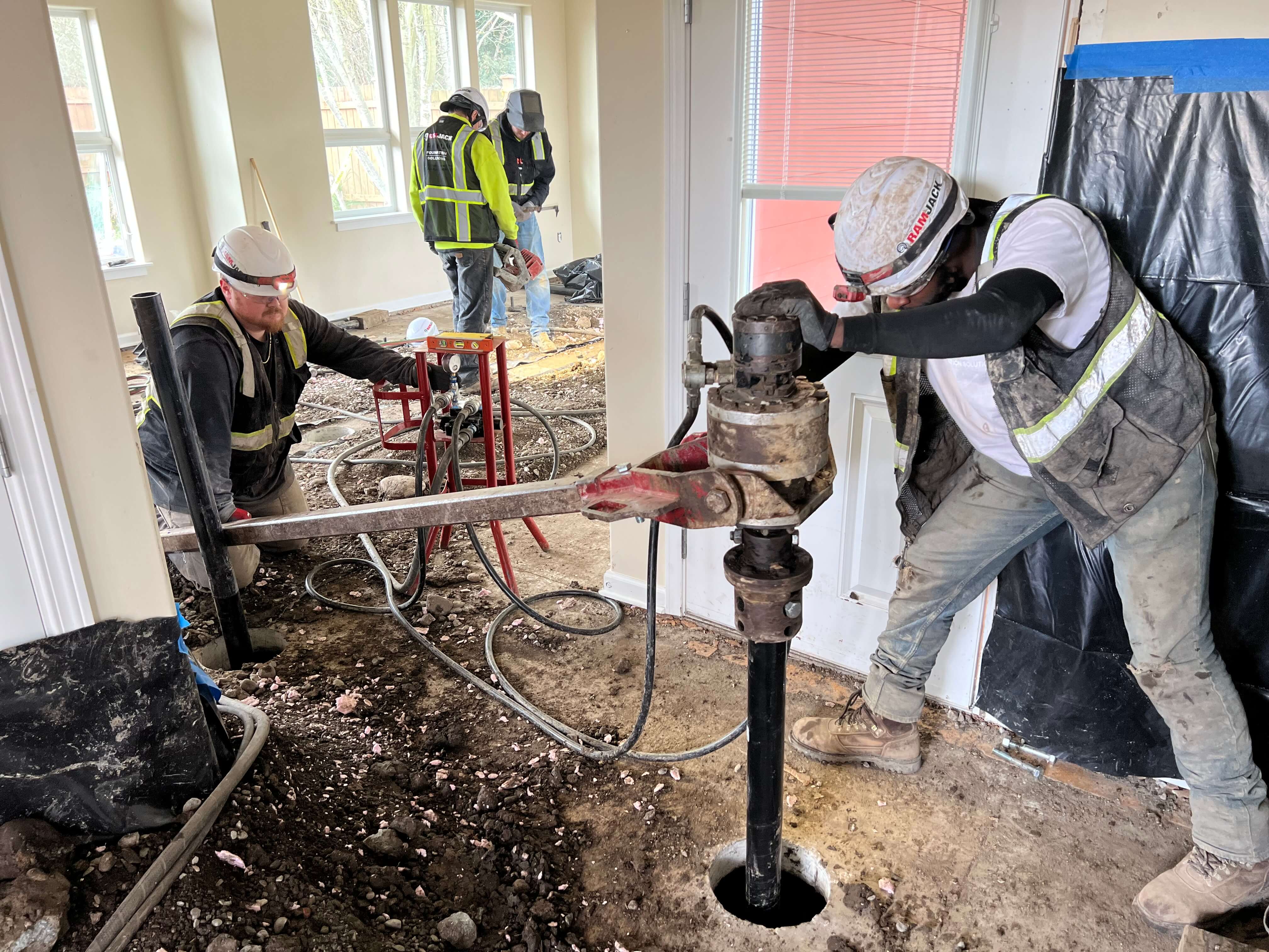 40 Helical Piles Installed at Tacoma Residence