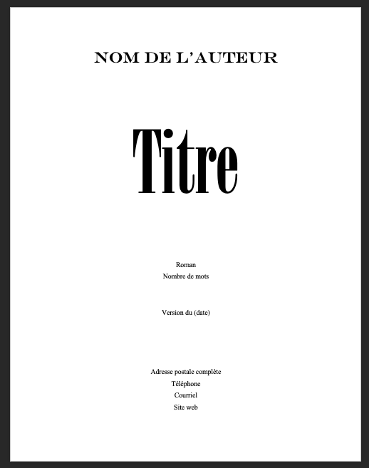 Comment mettre en page son manuscrit