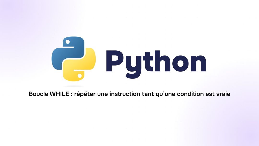 Boucle WHILE Python : répéter une instruction tant qu’une condition est ...