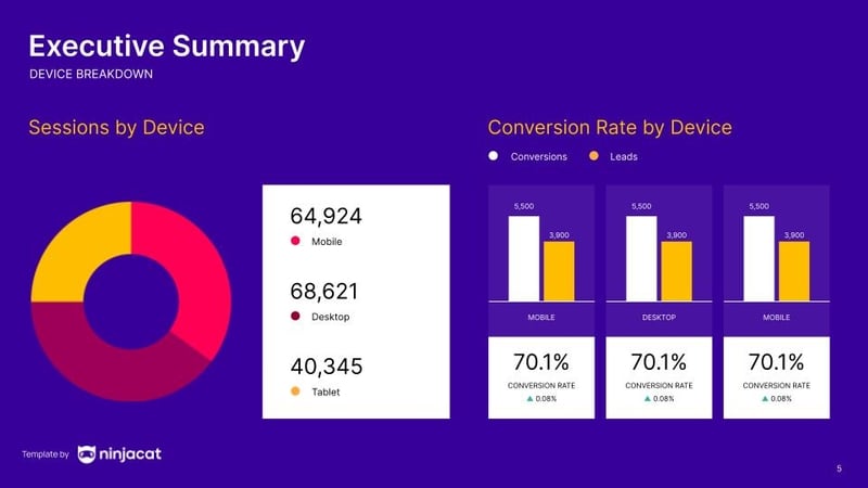 Executive Summary Report Example | Executive Report Template