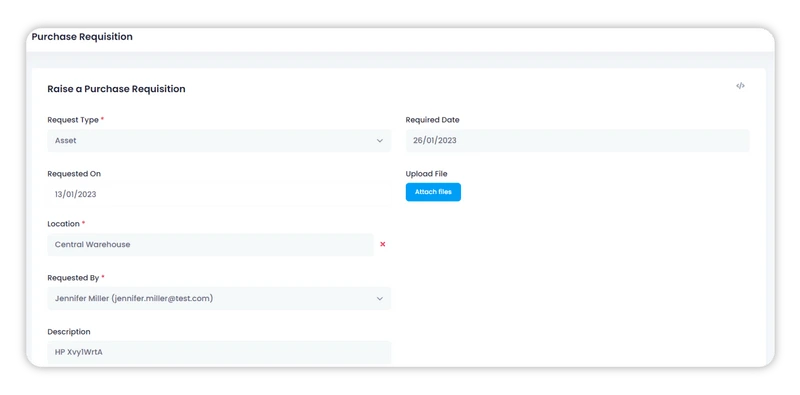 Purchase Requisition Software | Purchase Requisition Tool