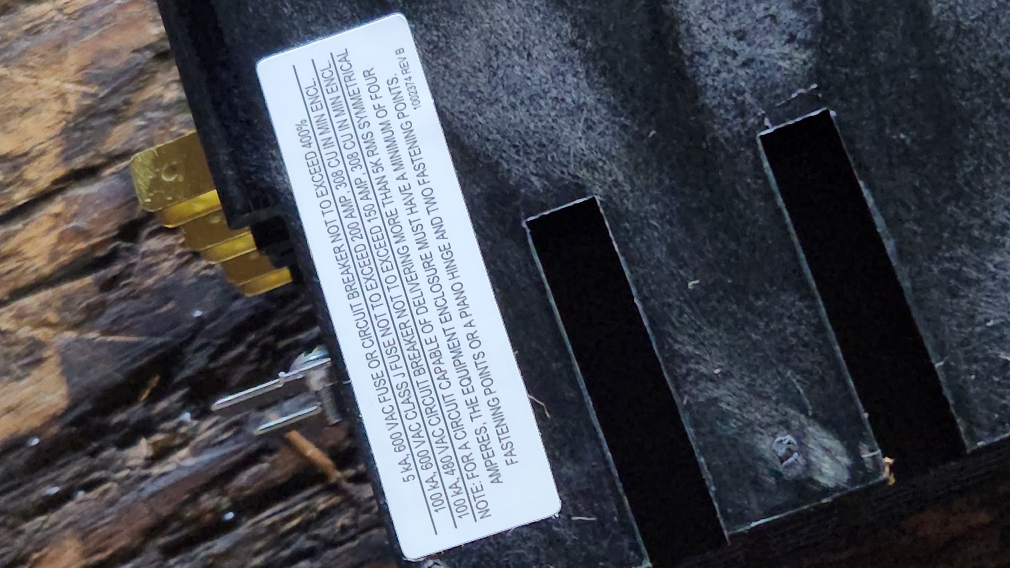 Electric Boiler SCCR Ratings