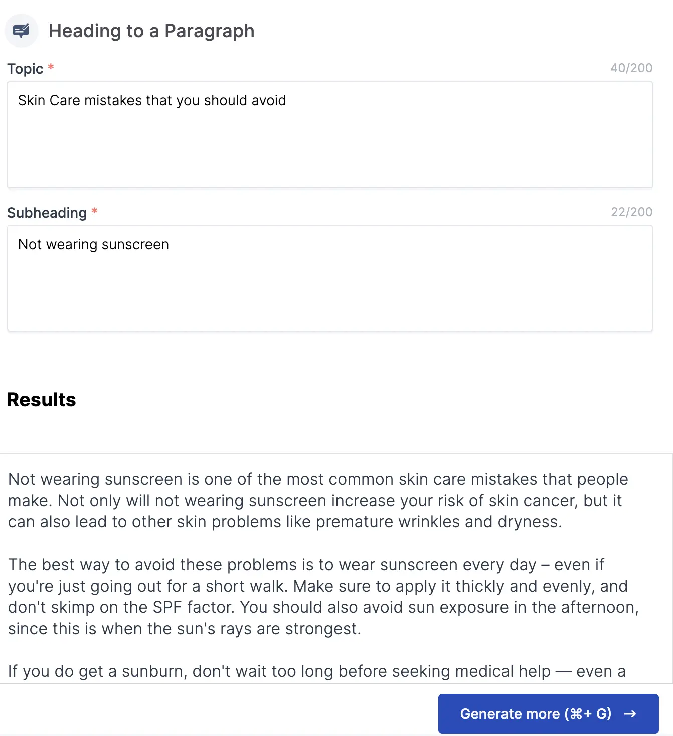 Heading To Paragraph Generator By Scalenut | Free AI Tools