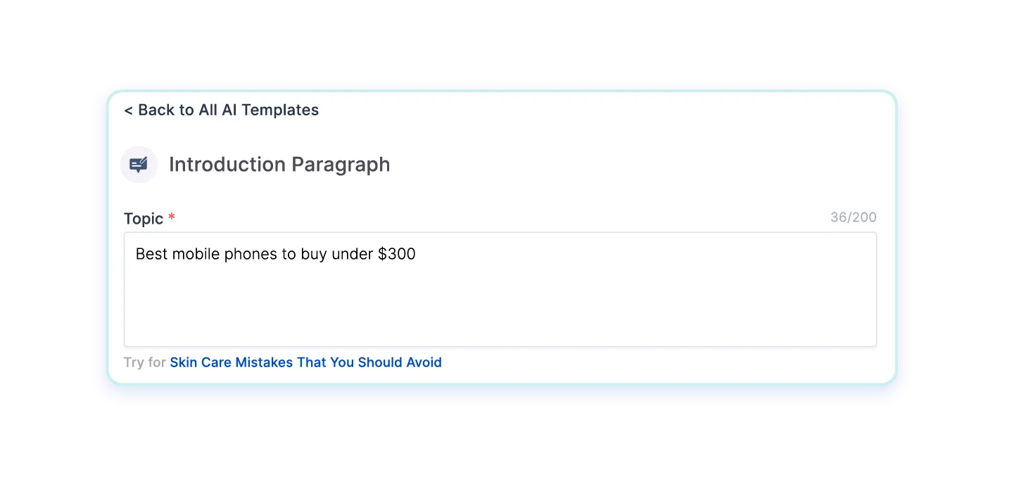 Blog Introduction Generator | Scalenut